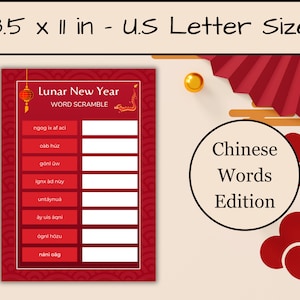 Lunar New Year Word Scramble Game, Printable Lunar New Year Games ...
