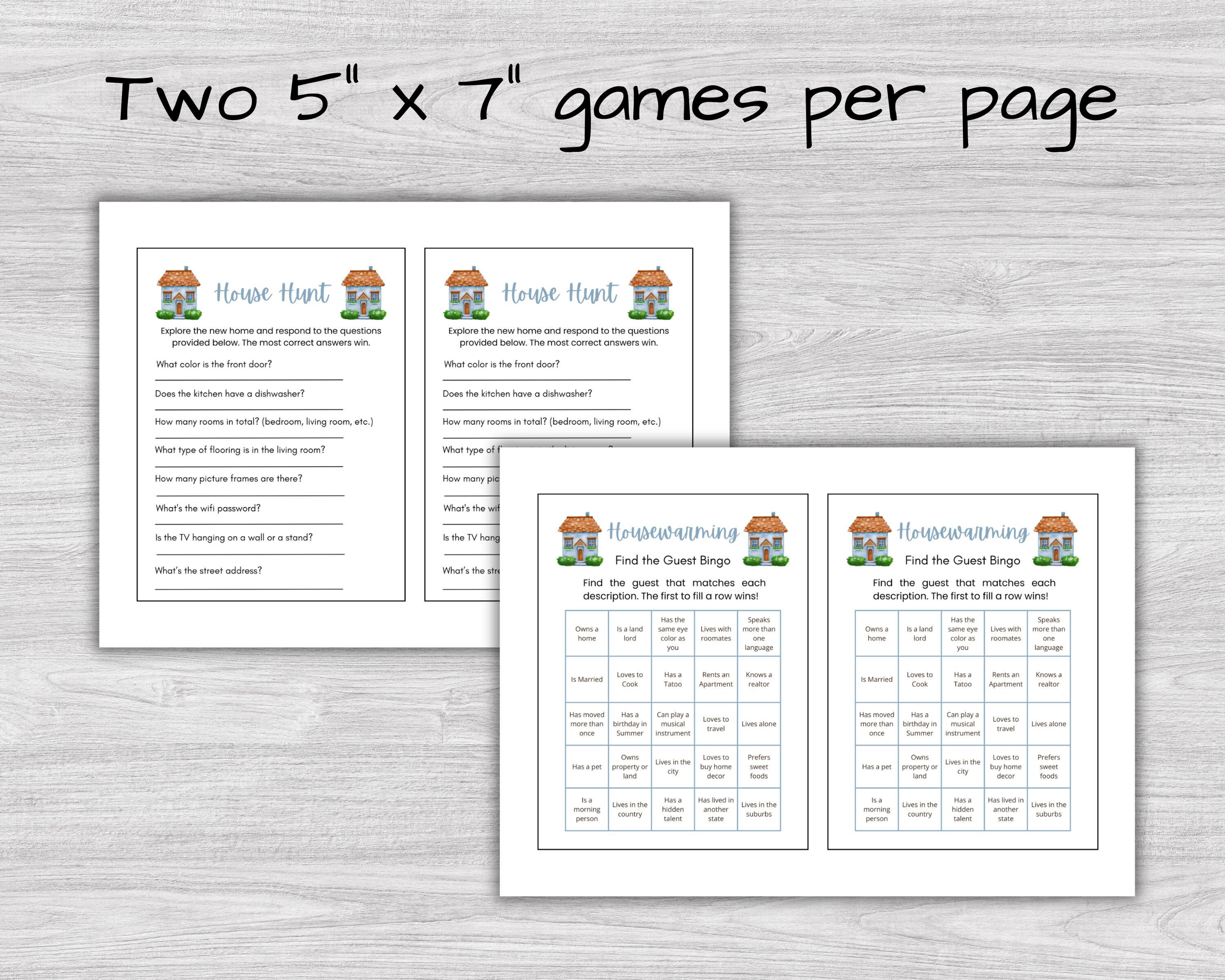 12 Housewarming Party Games Bundle, Printable Housewarming Games Bundle ...