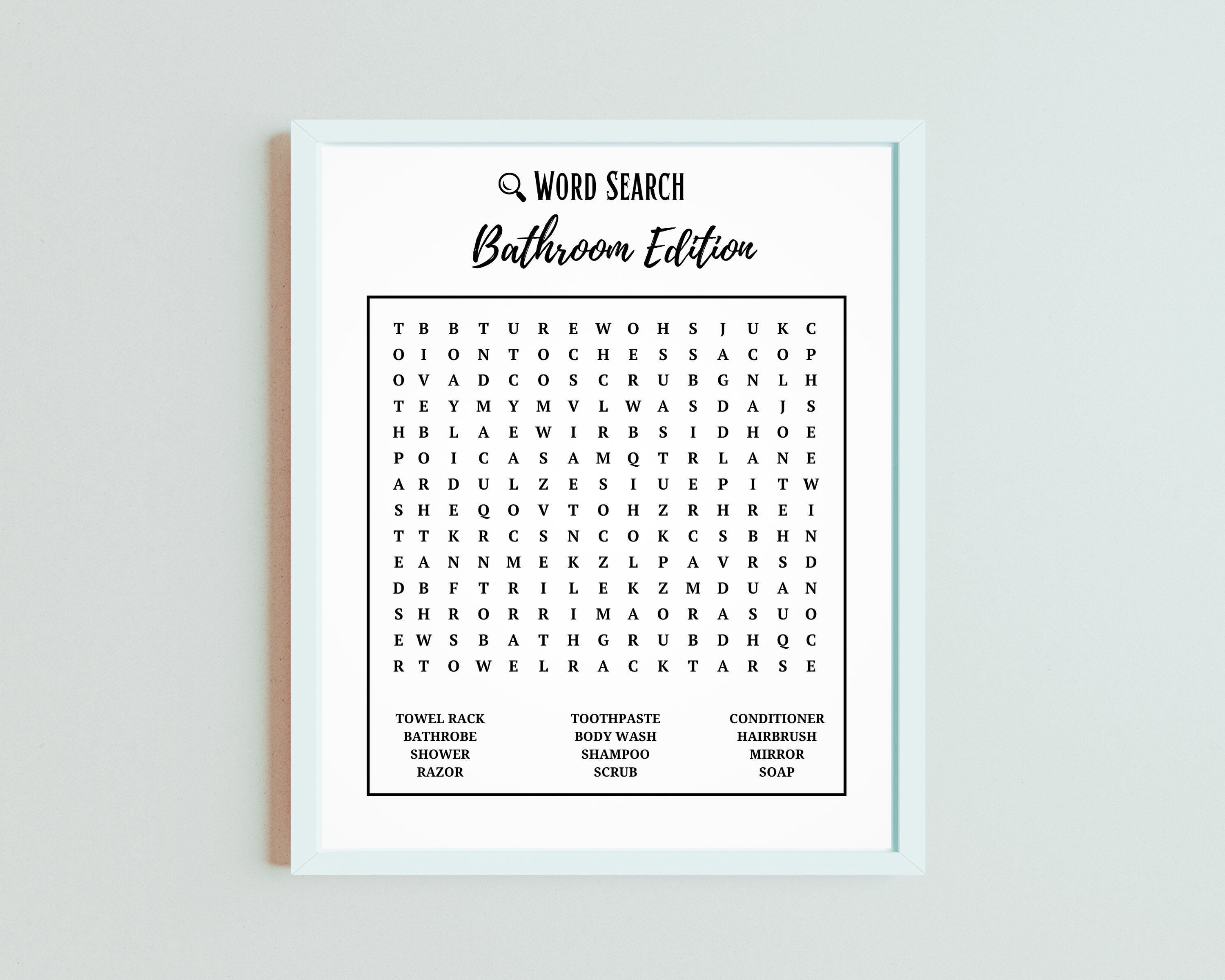 Bathroom Word Search Sign Printable, Forgot Your Phone Bathroom Word ...