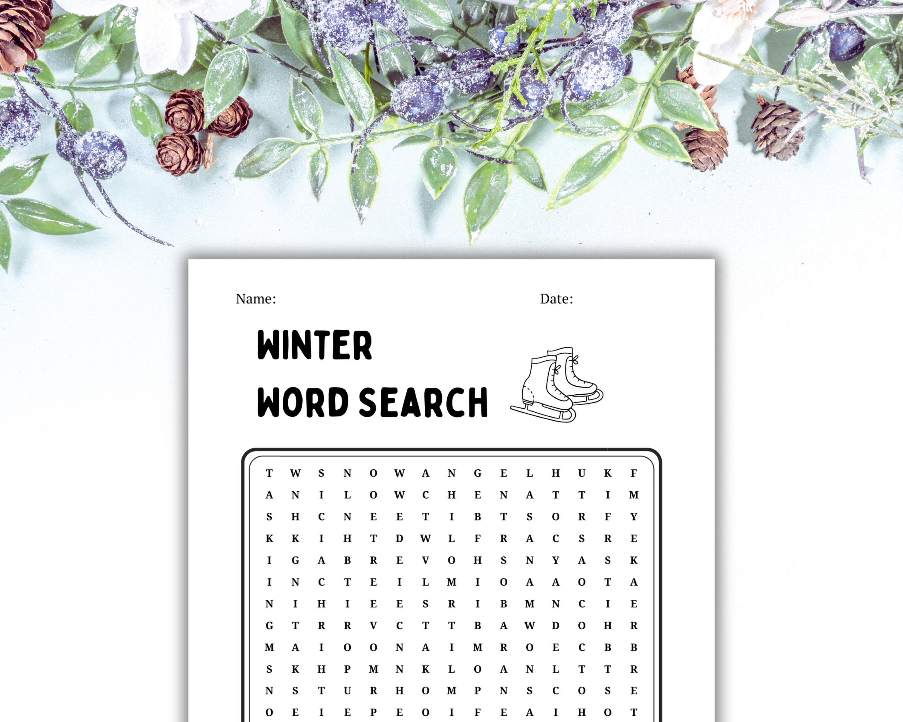 Winter Word Search, Printable Winter Games, Winter Activities for Kids ...
