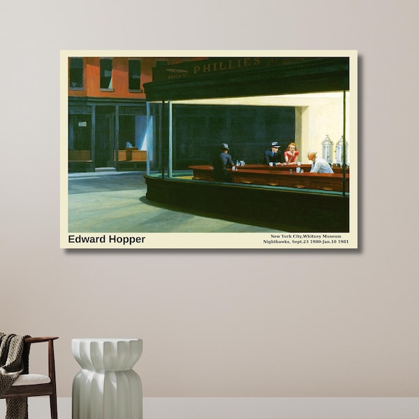 Edward Hopper the Nighthawks Poster - Etsy