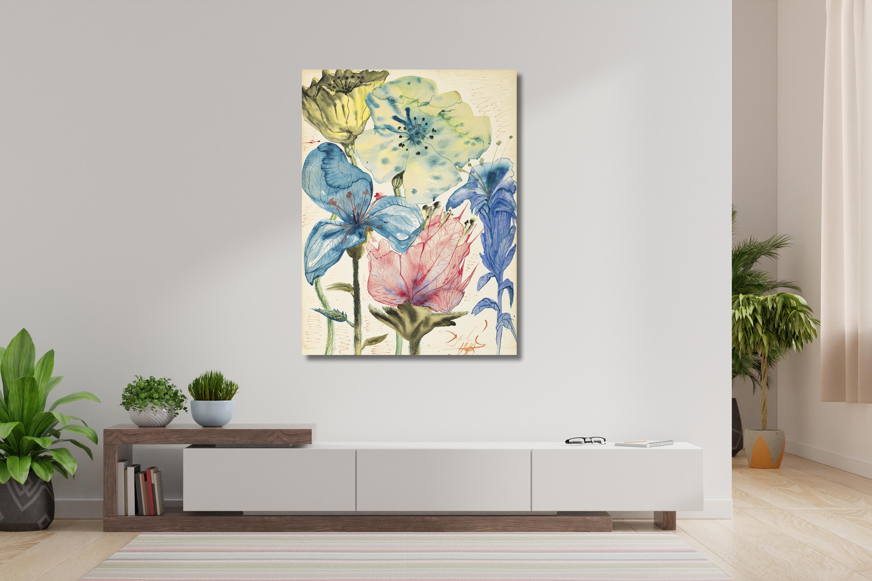 Fleurs 1948 Salvador Dali Salvador Dali Flowers Art - Etsy