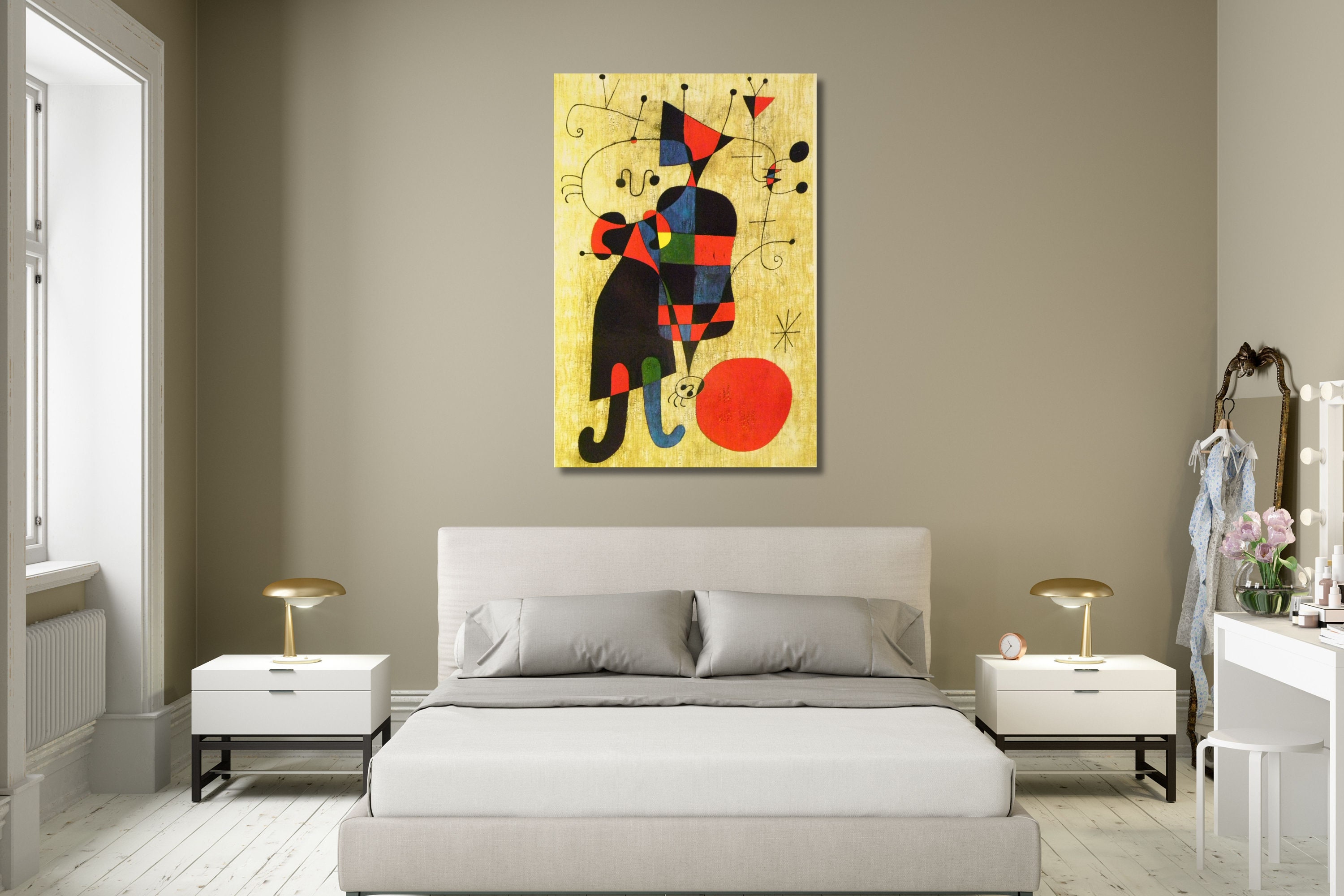 Figures and Dog in Front of the Sun 1949, Joan Miró, Surrealism Art ...