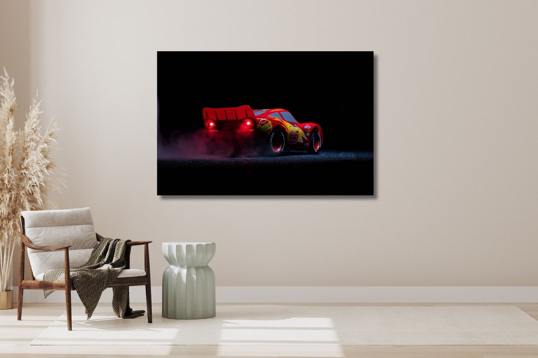 Cars Movie Poster, Lightning Mcqueen Poster, Animation Wall Art, Movie ...