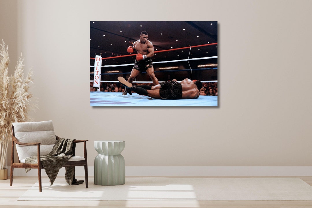 Mike Tyson Iconic Knockout, Tyson Boxing Poster, Mike Tyson Champion ...