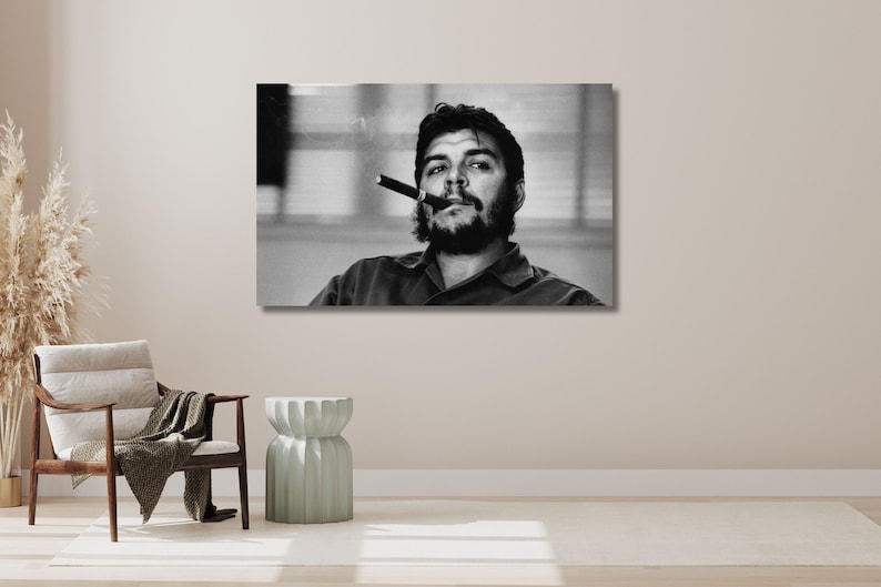 Che Guevara Smoking, Che Guevara With Cigar, Celebrity Smoke Wall Art ...