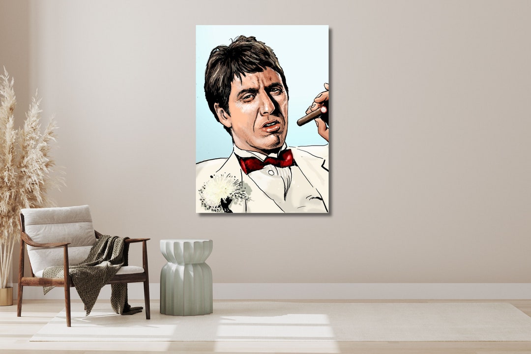 Tony Montana, Scarface Canvas, Tony Montana Smoke Cigarettes, Scarface ...