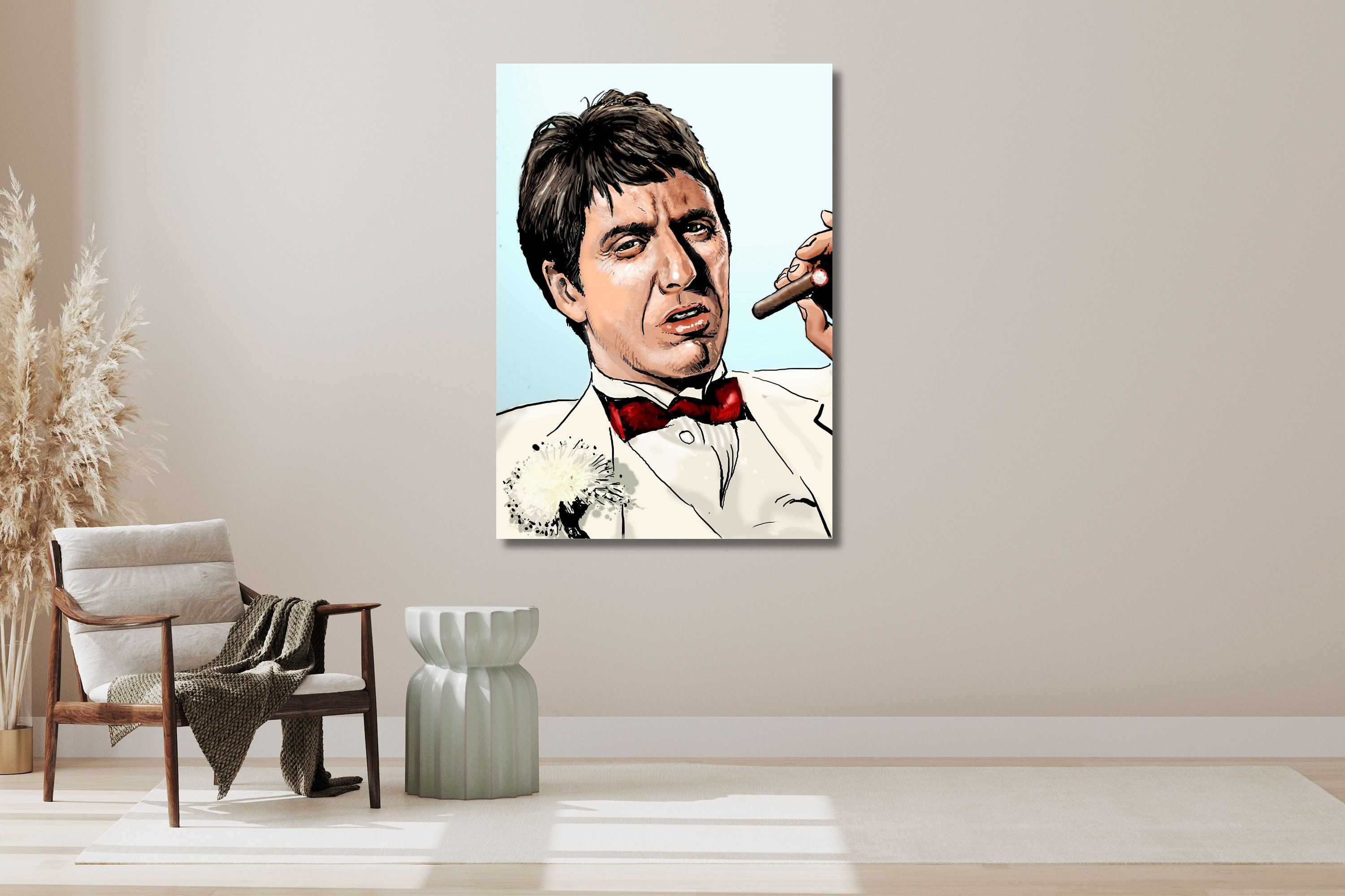 Tony Montana Scarface Canvas Tony Montana Smoke Cigarettes - Etsy