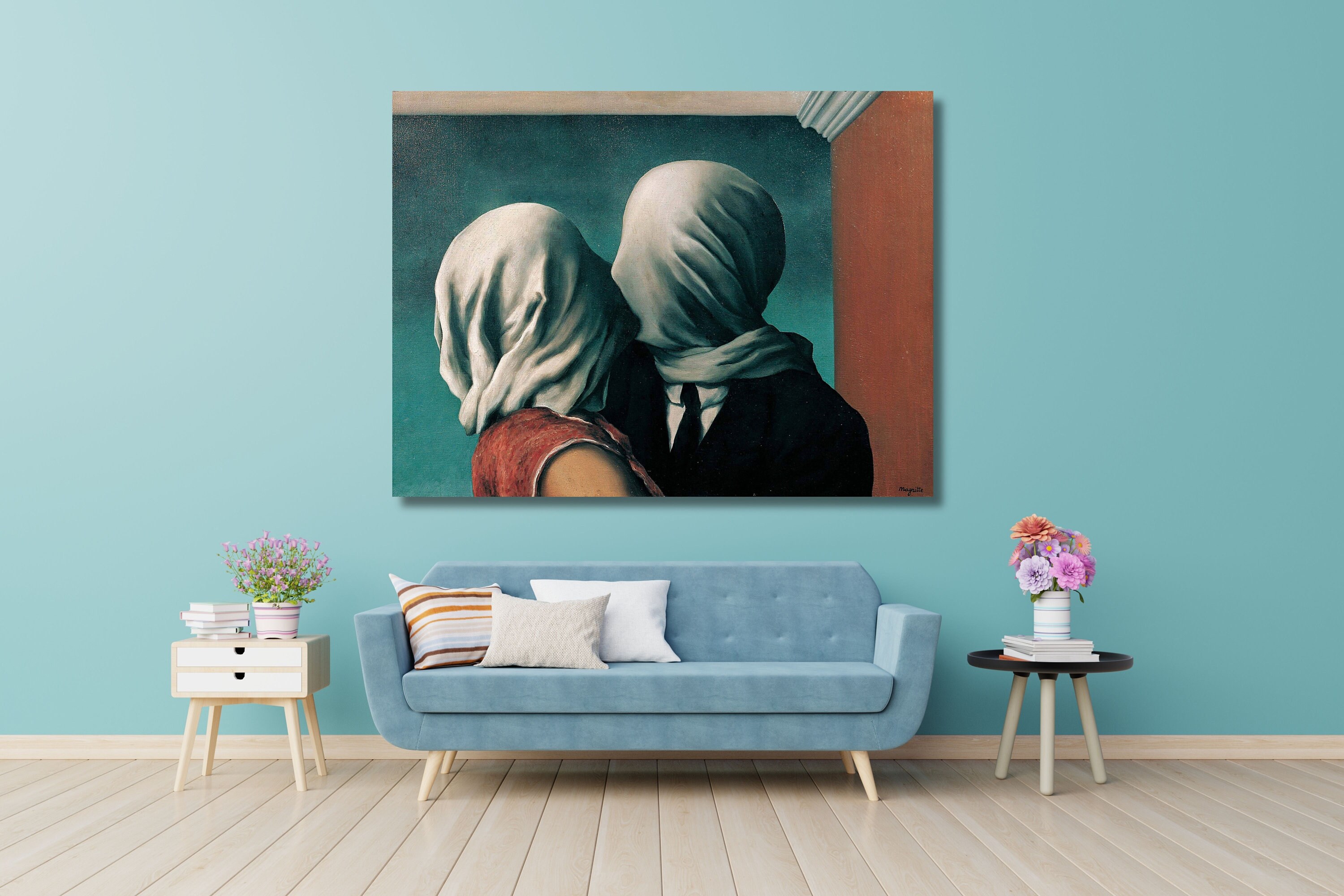 The Lovers 1928, René Magritte, Art Reproduction, Surrealism Painting ...