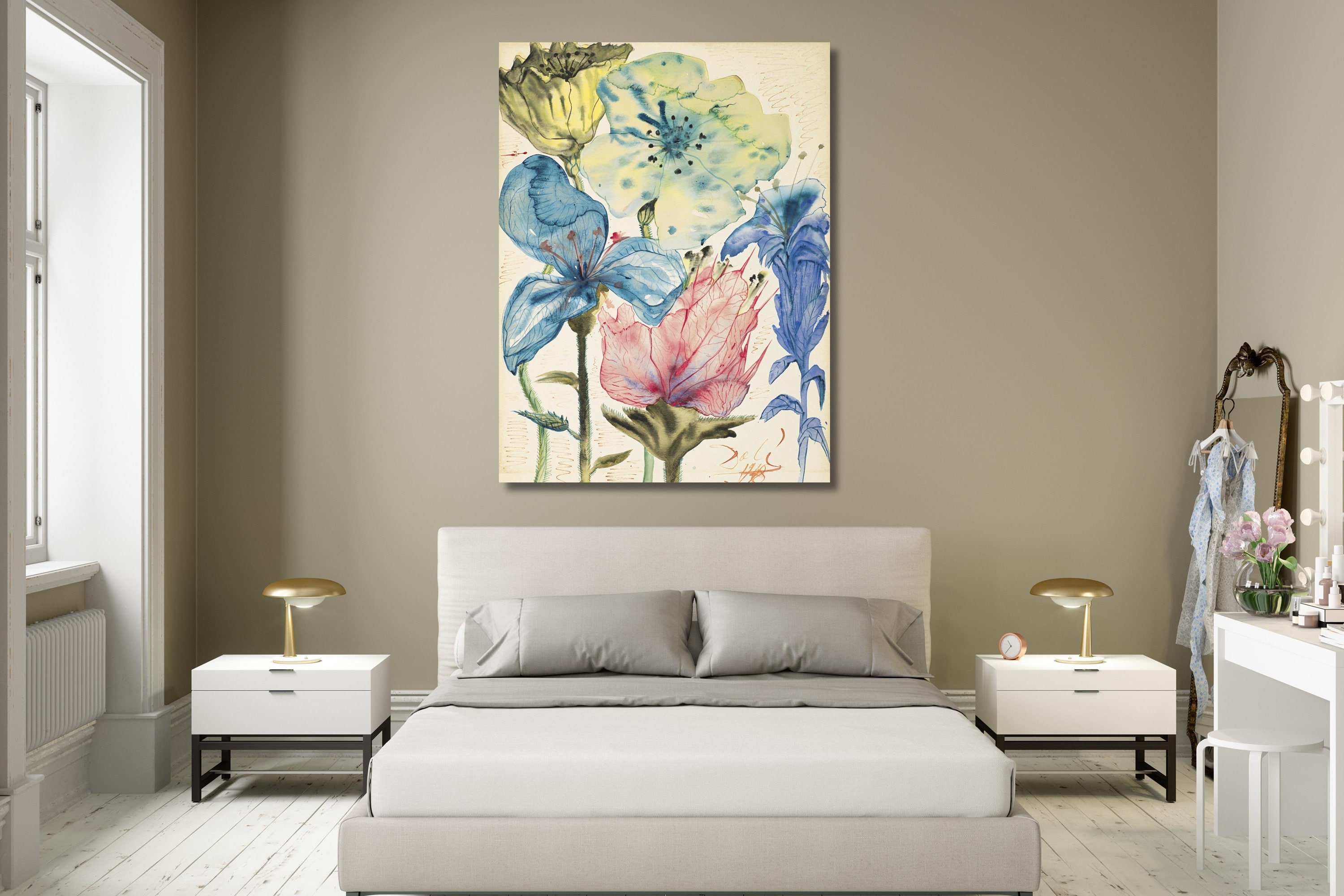 Fleurs 1948 Salvador Dali Salvador Dali Flowers Art - Etsy