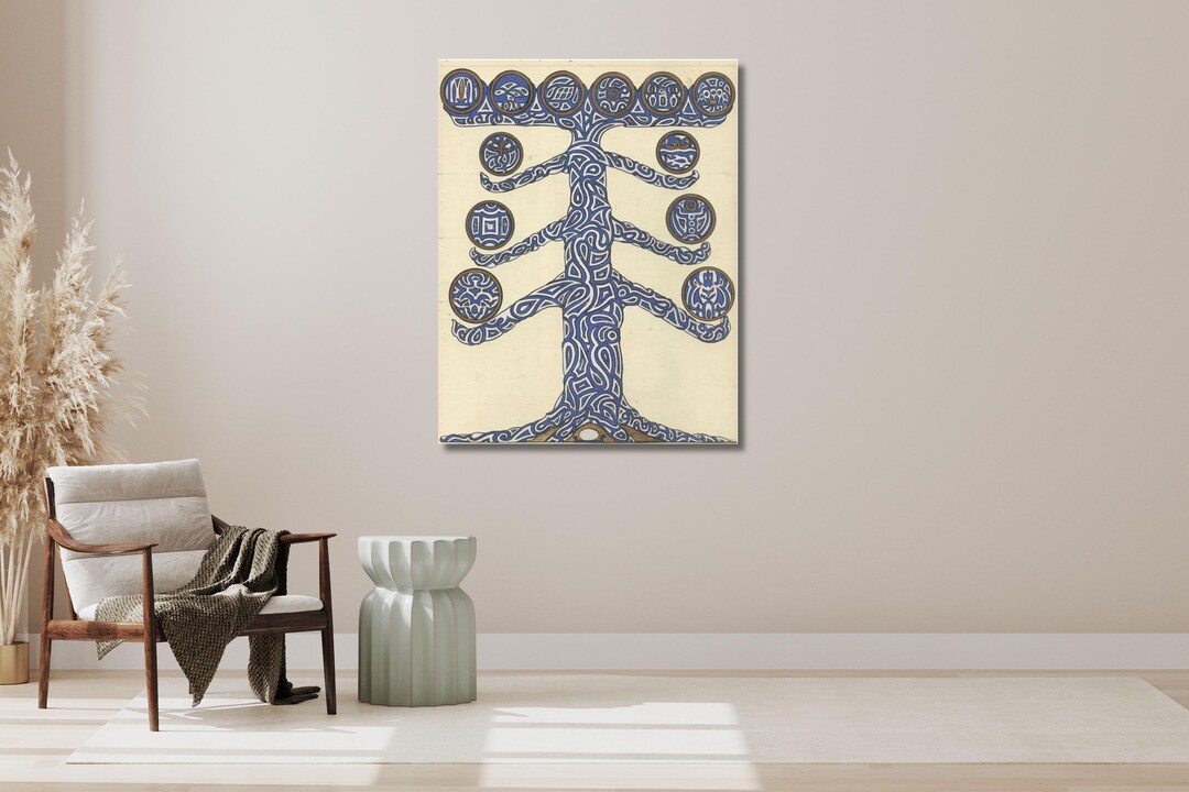 Red Book Tree of Life, Carl Jung, Mystical Symbolic Wall Art, Abstract ...