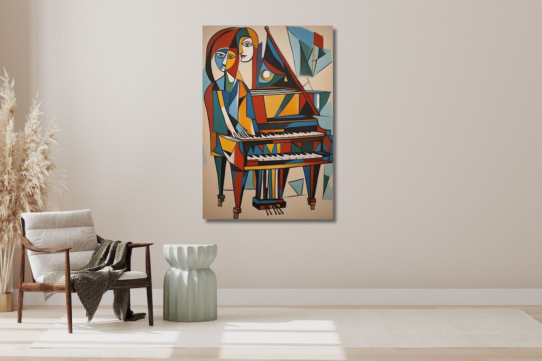 Cubist Piano Art, Picasso-style Piano Poster, Cubism Painting Poster ...