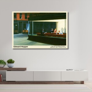 Nighthawks 1942 With Text, Edward Hopper, American Realist Art, Famous ...