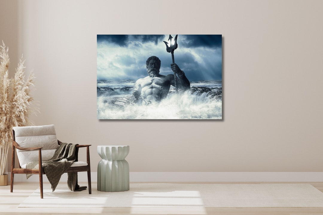 Poseidon Poster, Ancient Greek Poster, God of the Sea Print,greek ...