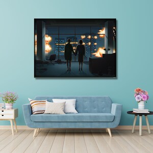 Fight Club Final Scene Canvas Poster, Fight Club Movie Poster, Marla ...