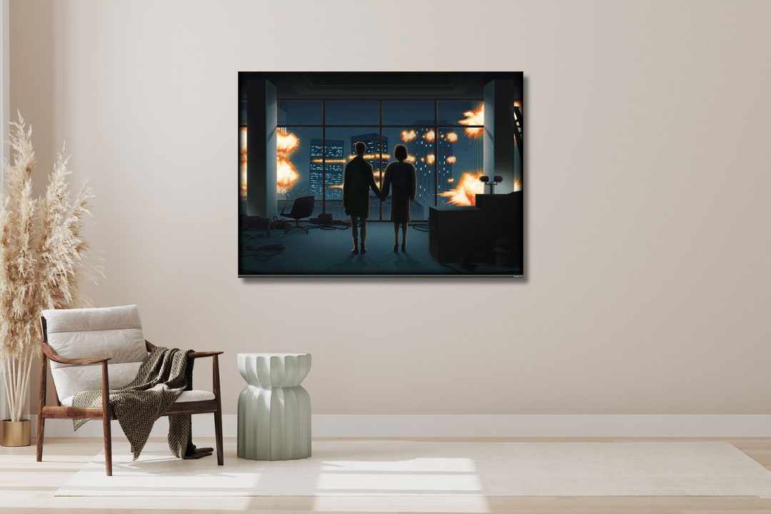 Fight Club Final Scene Canvas Poster, Fight Club Movie Poster, Marla ...