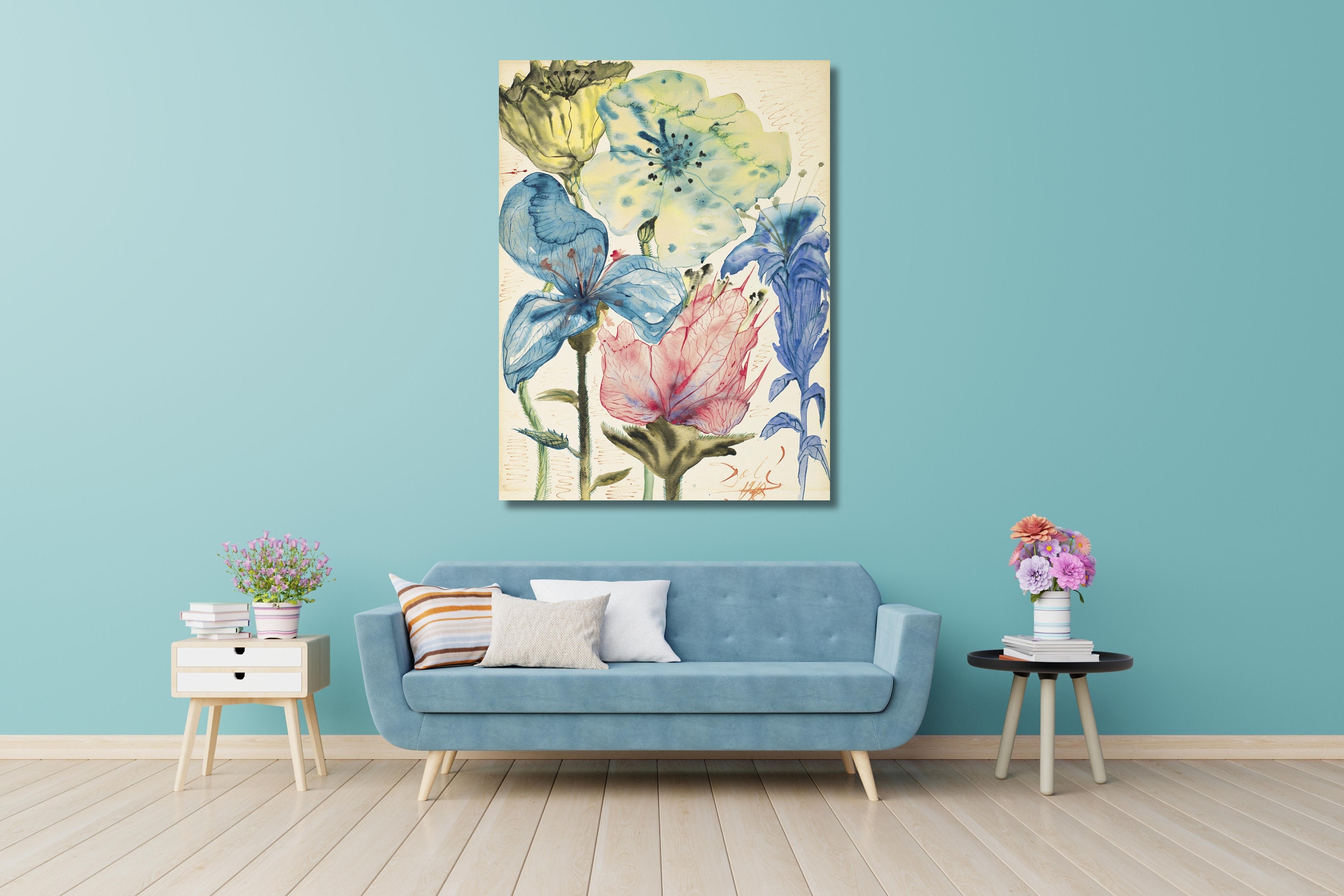 Fleurs 1948 Salvador Dali Salvador Dali Flowers Art - Etsy