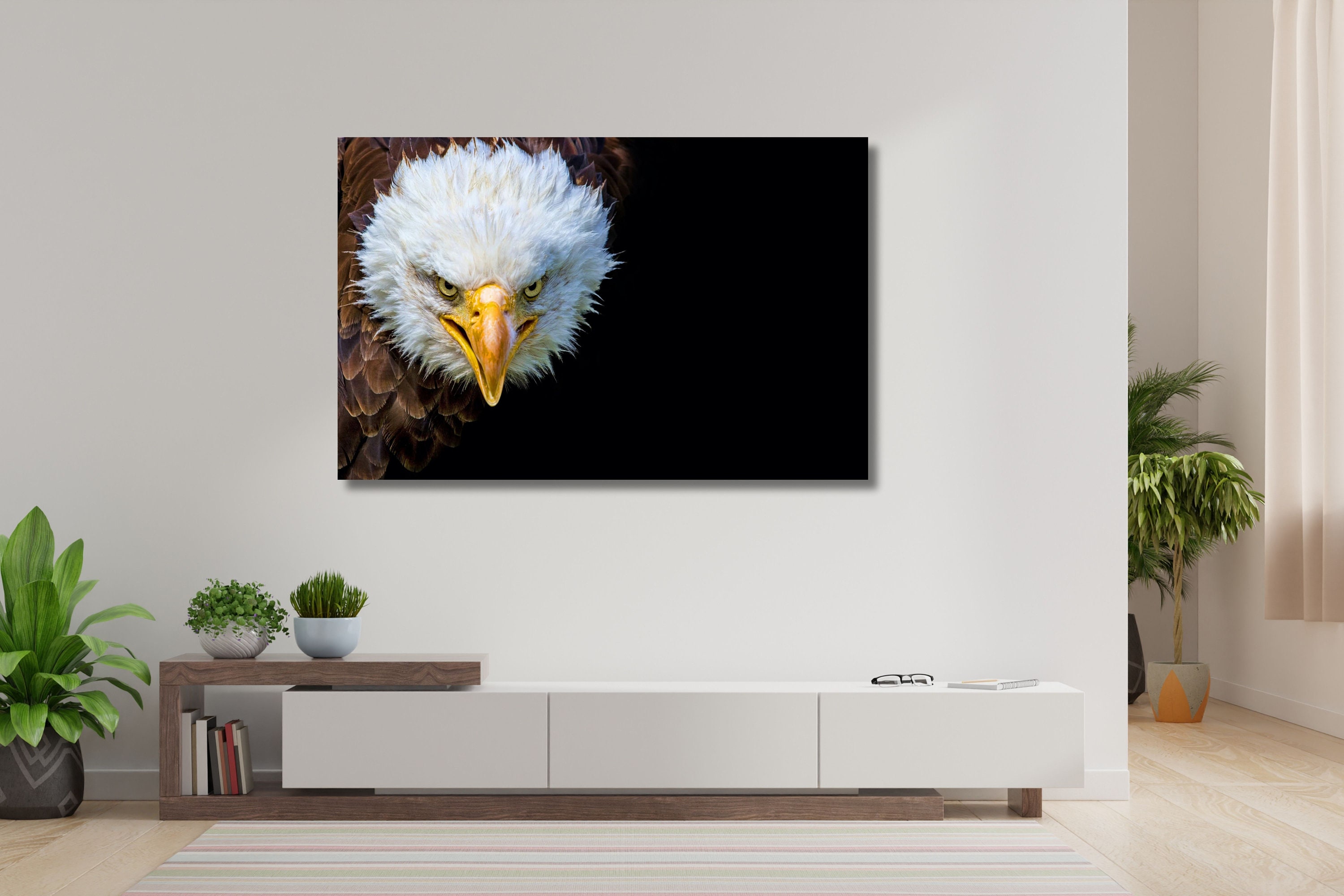 Angry Eagle Poster, American Eagle Wall Art, Bald Eagle Art, Animal Canvas, Eagle Wall Art ...