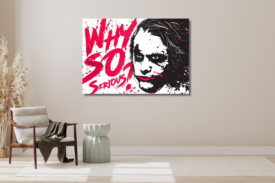 Why so Serious Poster, Joker Movie Poster, Comic Book Poster, Joker ...