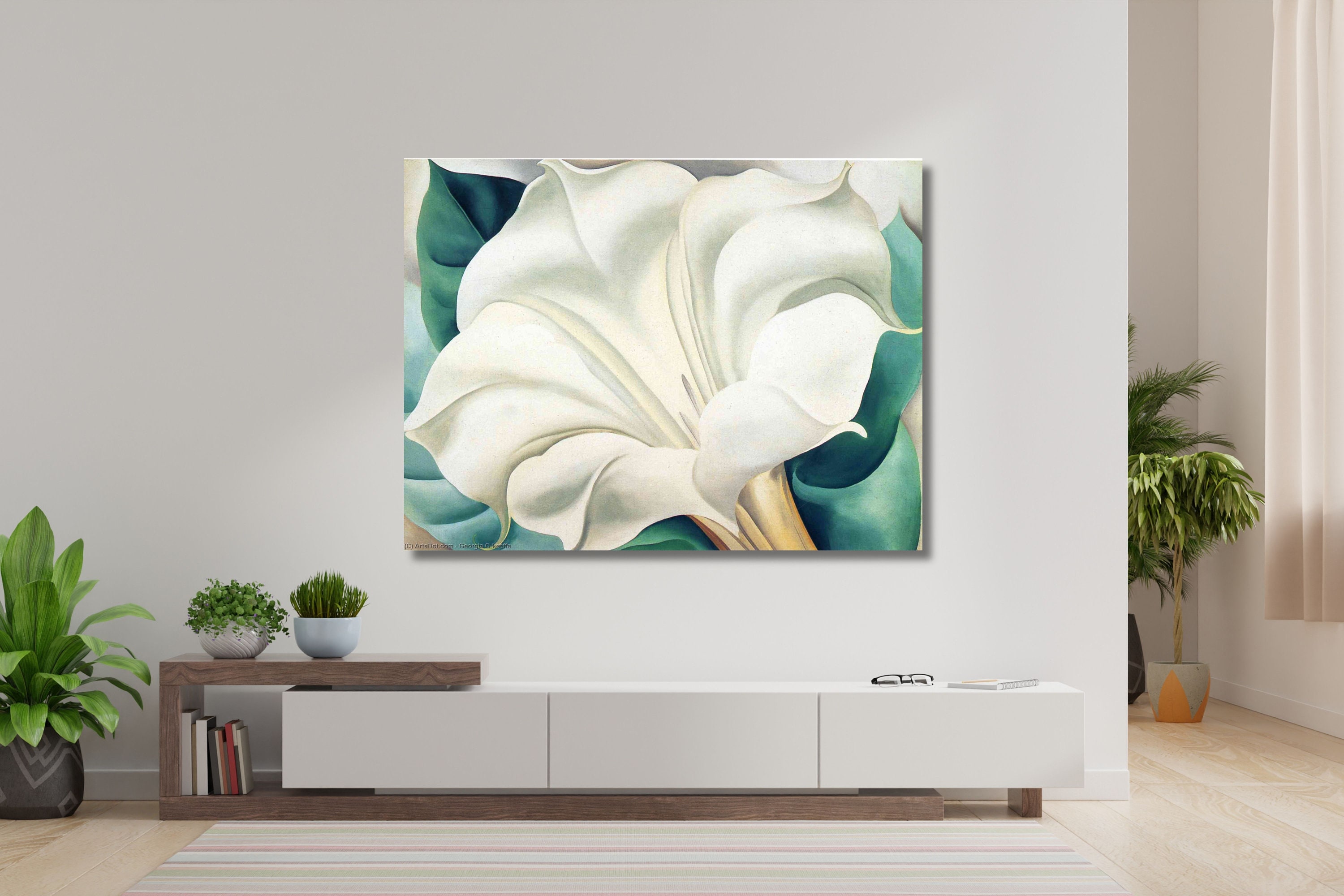 The White Flower 1932,georgia O'keeffe, the White Trumpet Flower ...