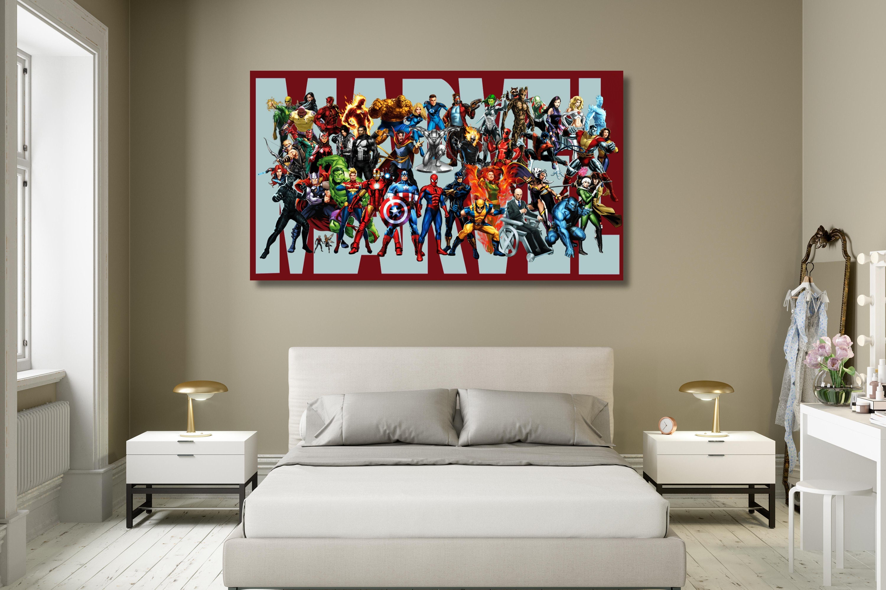 Marvel Superheroes Poster, All Marvel Comics Characters, Avengers, X ...