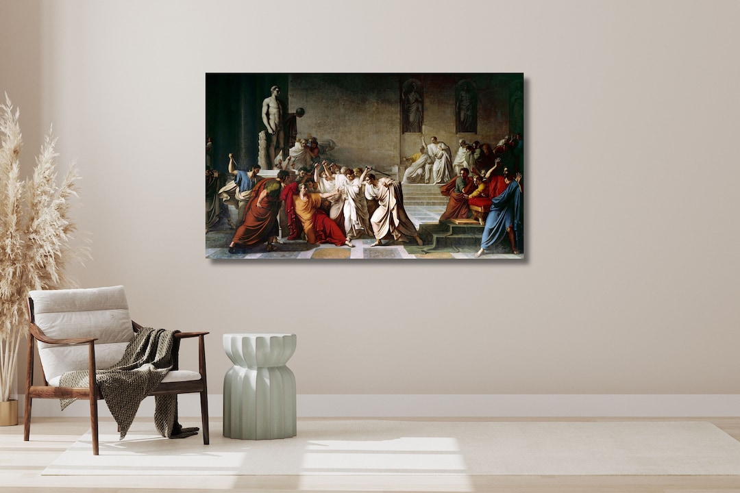The Death of Julius Caesar 1806, Vincenzo Camuccini, Ancient Rome Poster, Italian Wall Art ...