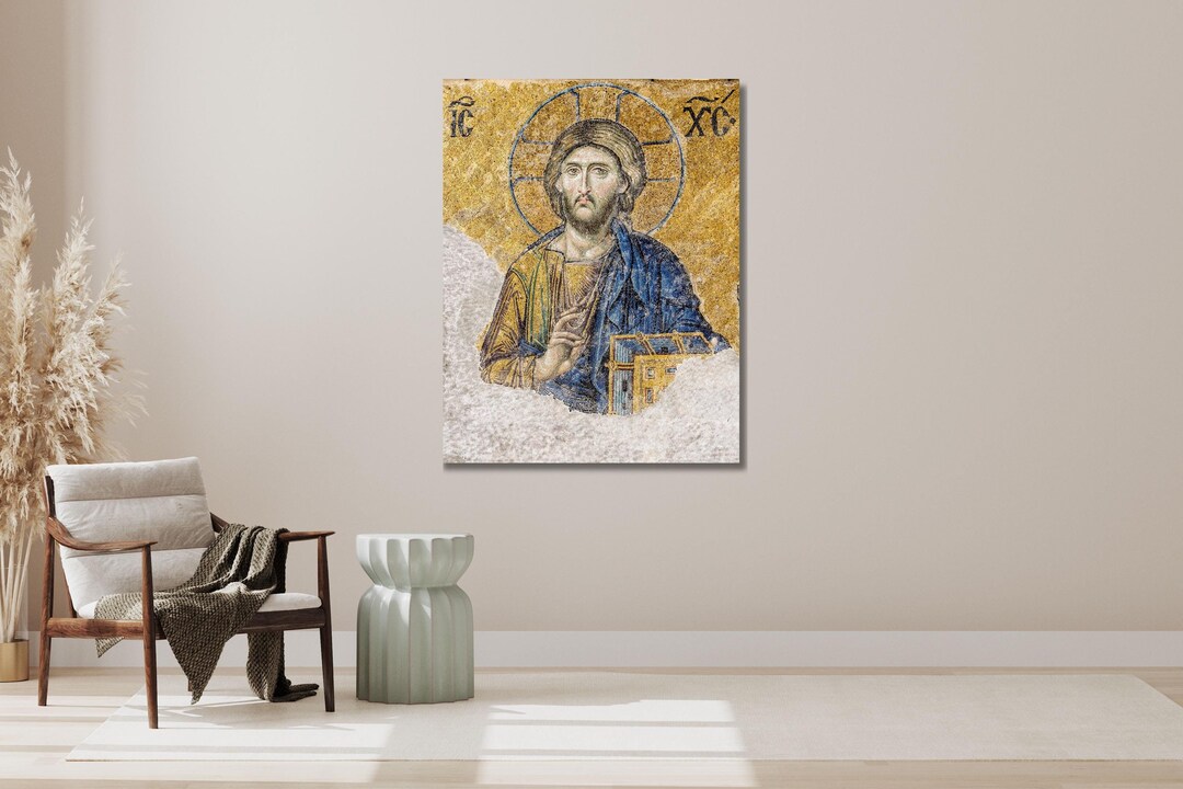 Byzantine Mosaic of Jesus Christ, Divine Gaze Mosaic Art, Christian Art ...