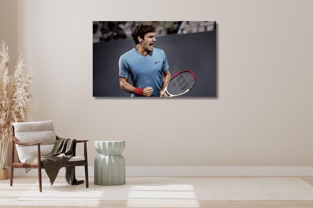 Roger Federer, King of the Court, Roger Federer Poster, Gift for Tennis ...