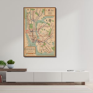 New York Subway Map, NYC Metro System Map, Subway Poster, Graphic ...