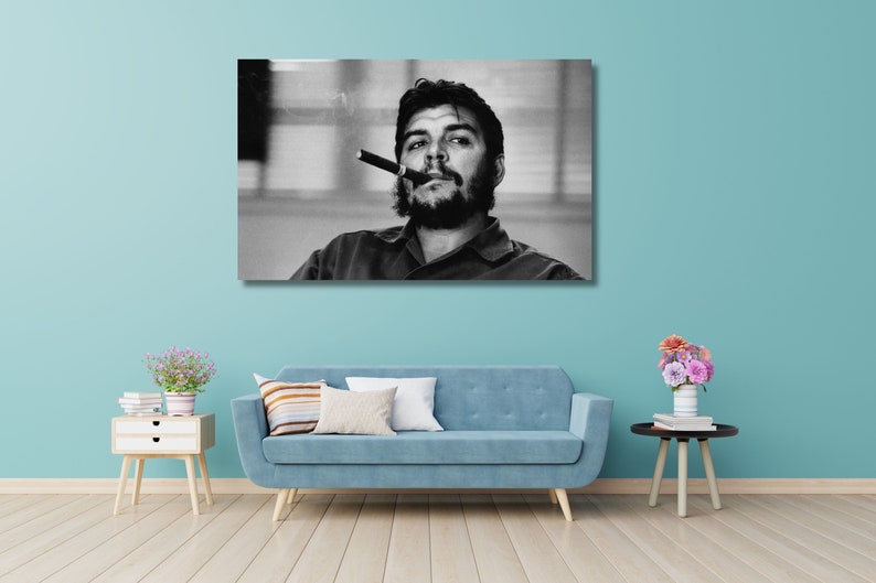 Che Guevara Smoking, Che Guevara With Cigar, Celebrity Smoke Wall Art ...