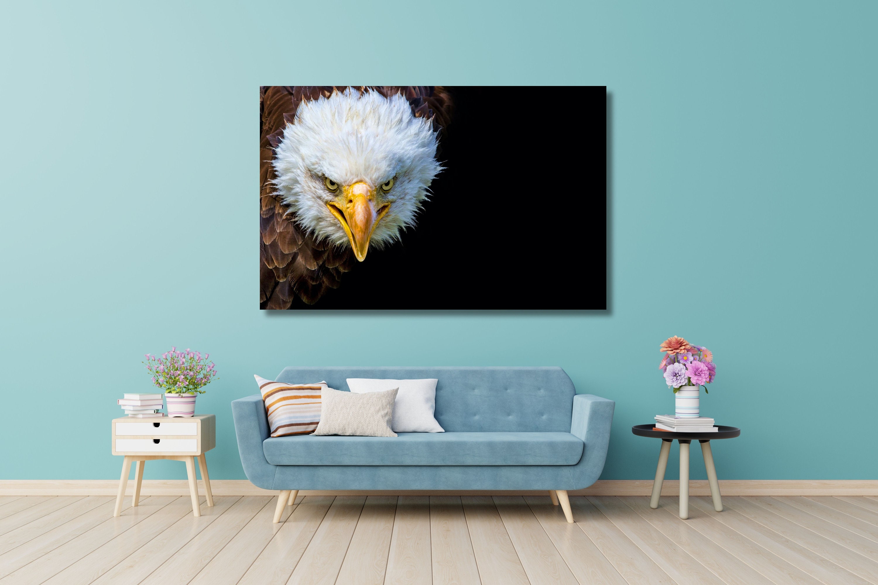 Angry Eagle Poster, American Eagle Wall Art, Bald Eagle Art, Animal ...