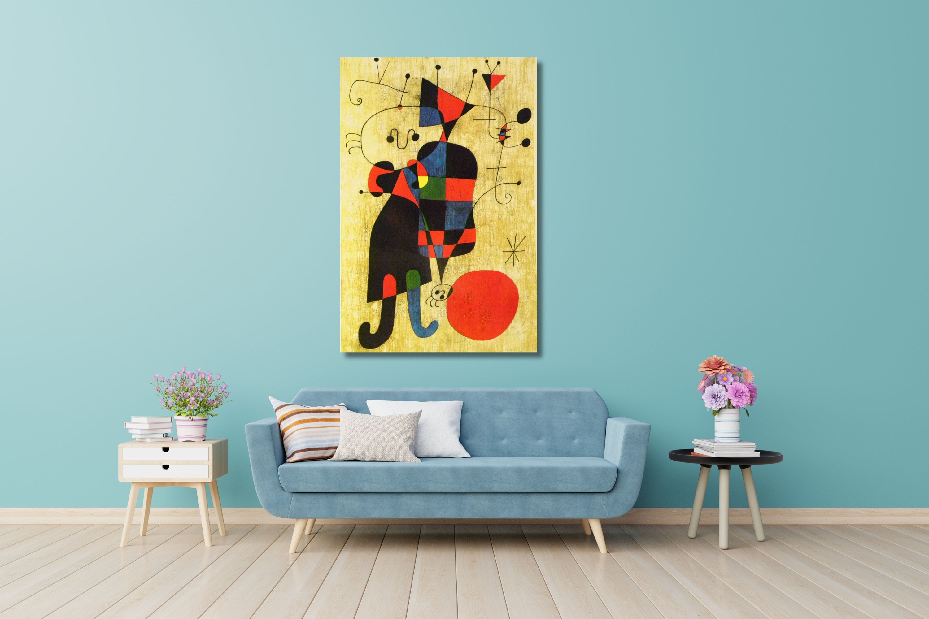 Figures and Dog in Front of the Sun 1949, Joan Miró, Surrealism Art ...