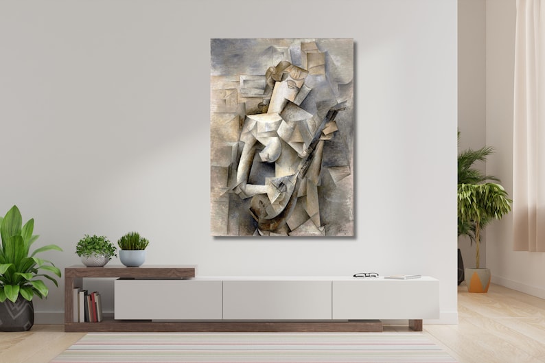 Girl With a Mandolin 1910 Pablo Picasso Poster Pablo Picasso - Etsy