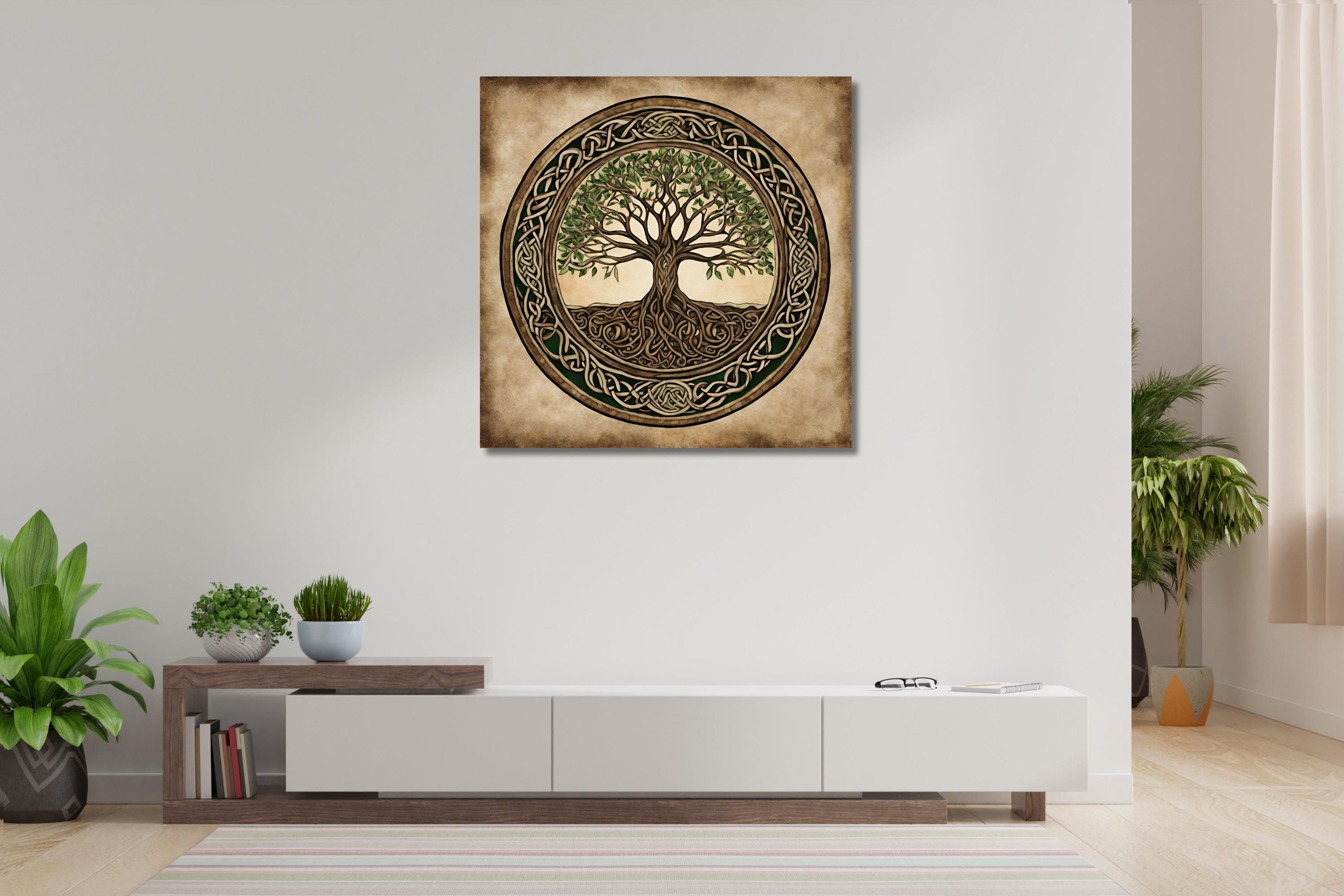 Old Norse Yggdrasill Art, Tree of Life Poster, Yggdrasil Free Canvas ...
