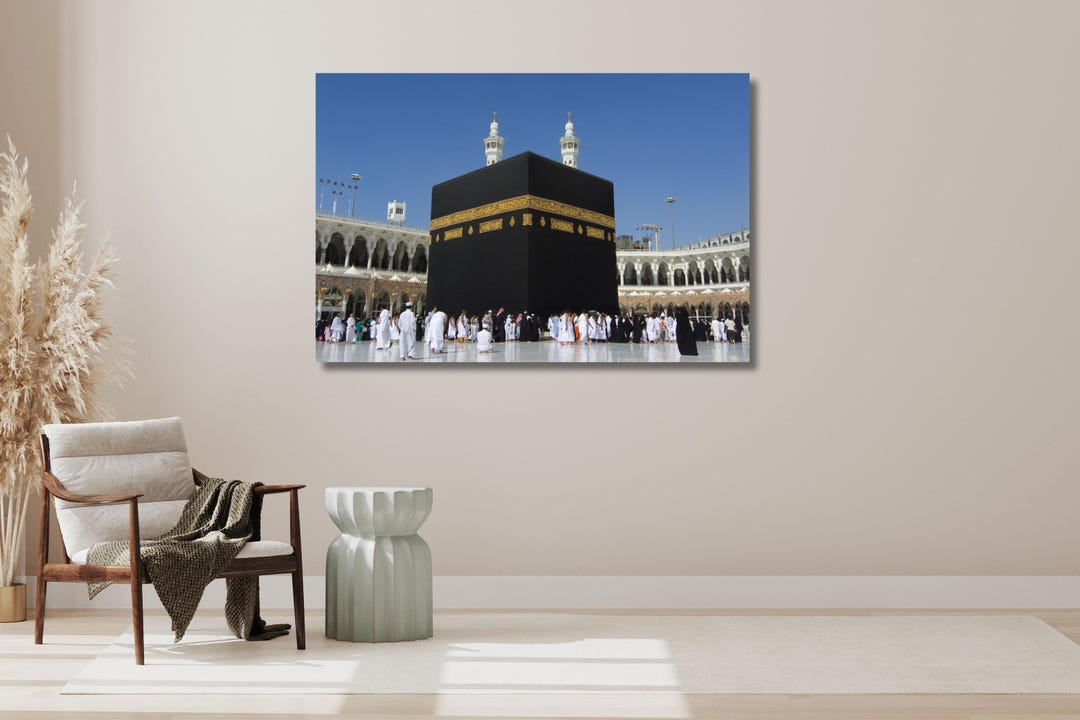 Kaaba Poster, Islamic Art Print, Kaaba in Mecca Poster, Muslim Hajj Art ...