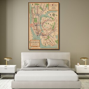 New York Subway Map, NYC Metro System Map, Subway Poster, Graphic ...