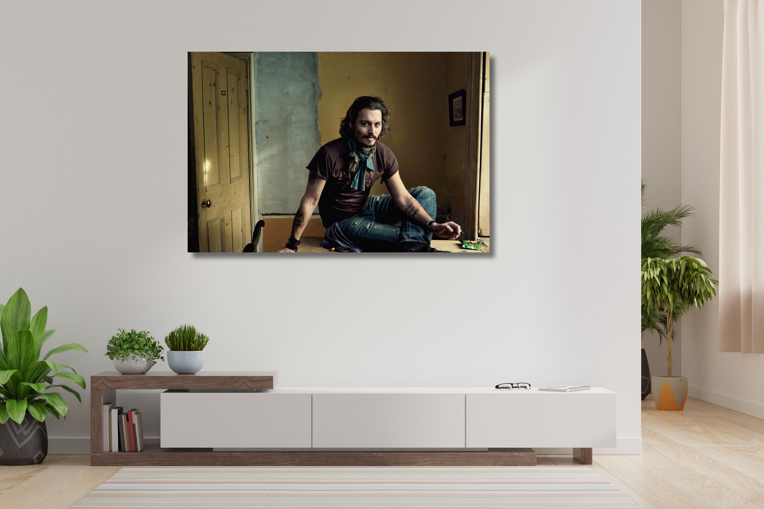 Johnny Depp Poster, Johnny Depp Canvas, Celebrity Wall Art, Johnny Depp ...