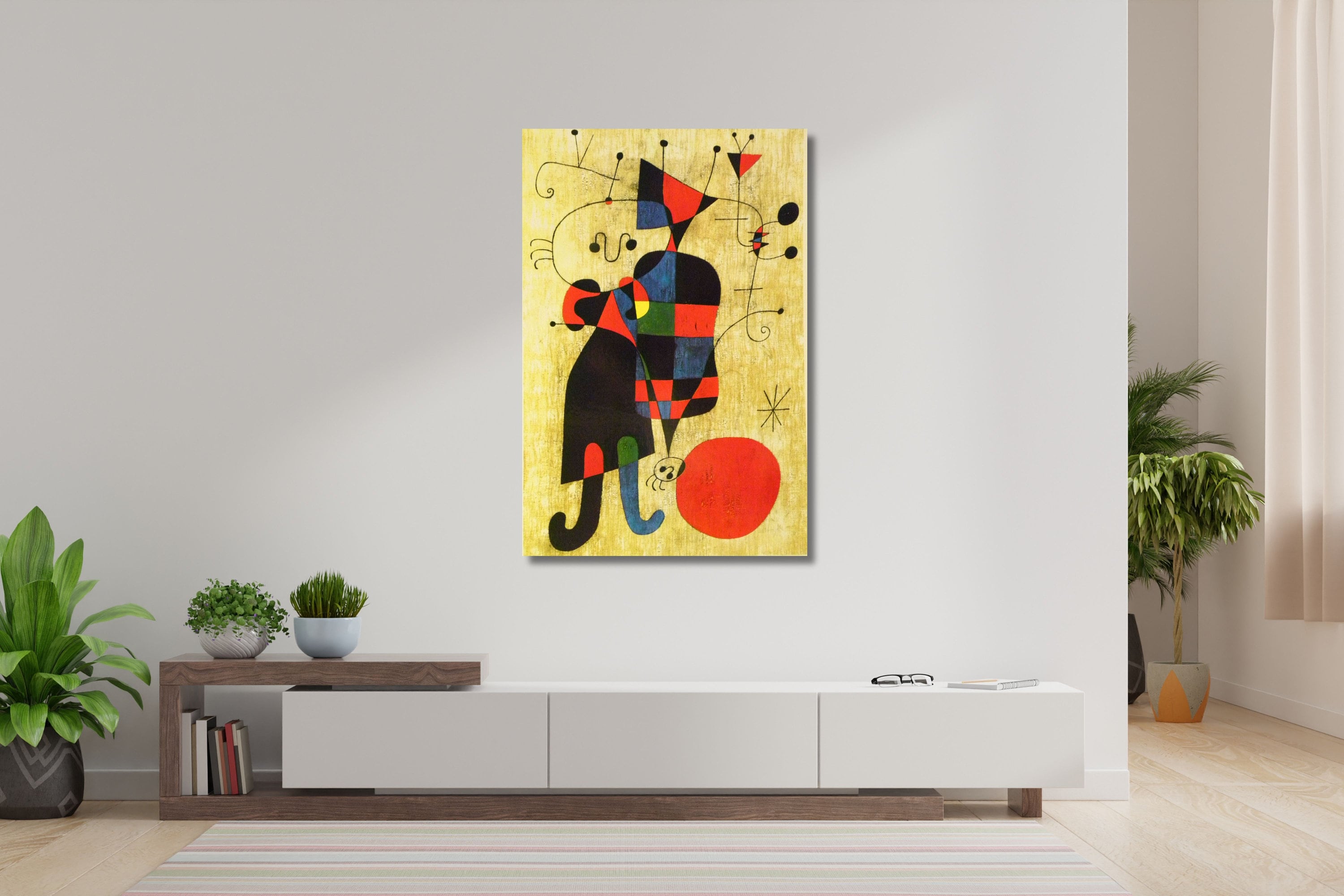 Figures and Dog in Front of the Sun 1949, Joan Miró, Surrealism Art ...