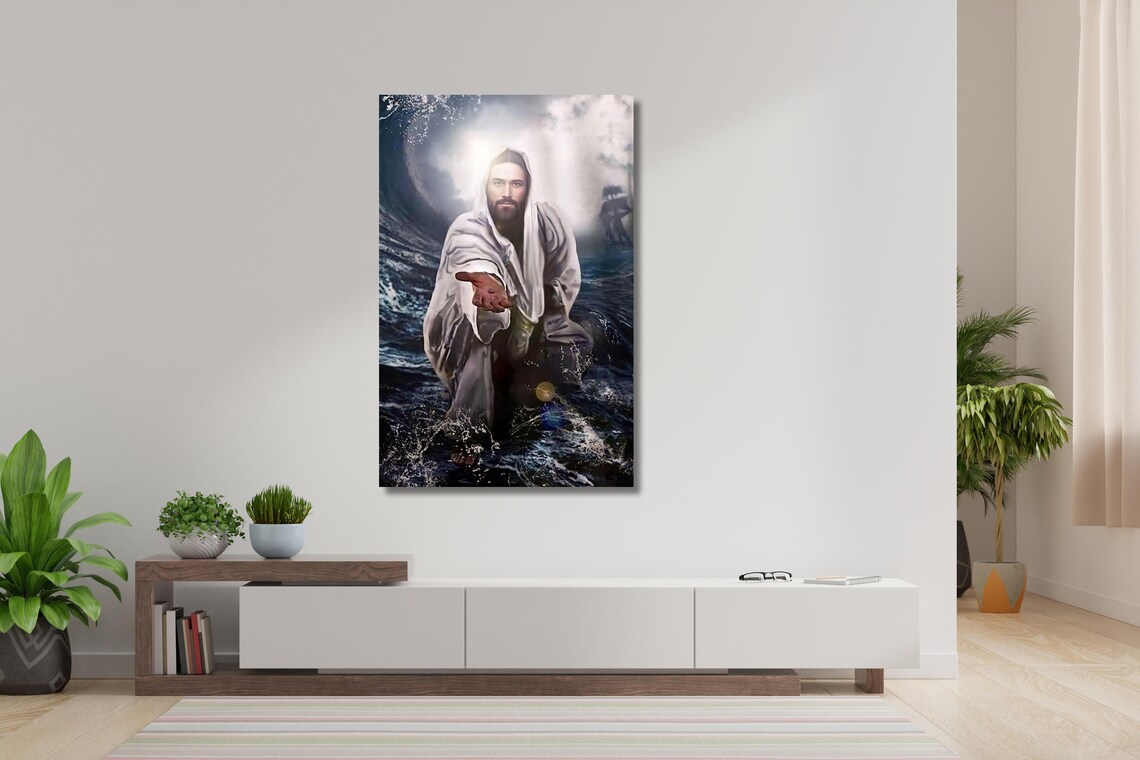 Jesus Reaching Hand, Christ Give Me Hand, Jesus Christ Poster ...