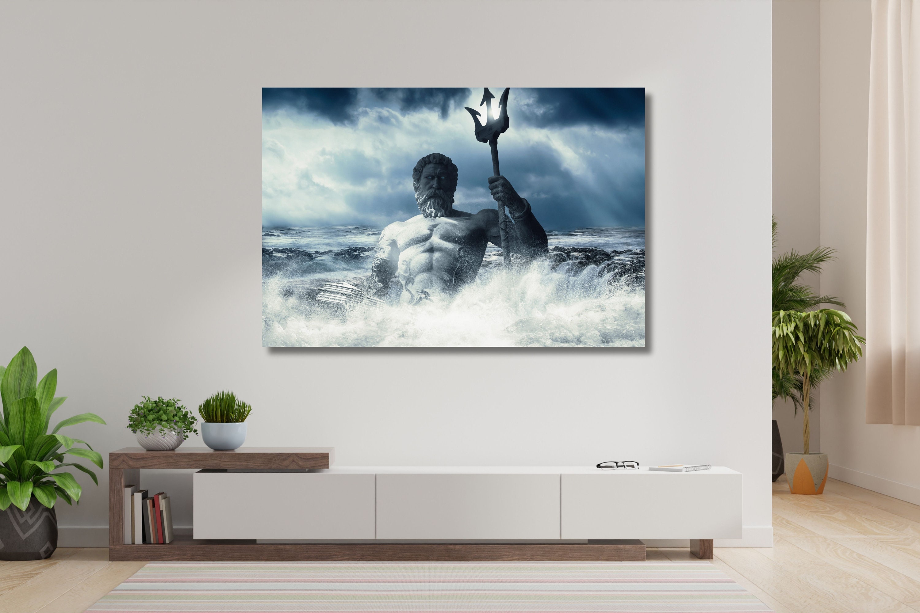 Poseidon Poster, Ancient Greek Poster, God of the Sea Print,greek ...