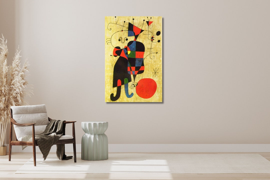 Figures and Dog in Front of the Sun 1949, Joan Miró, Surrealism Art ...