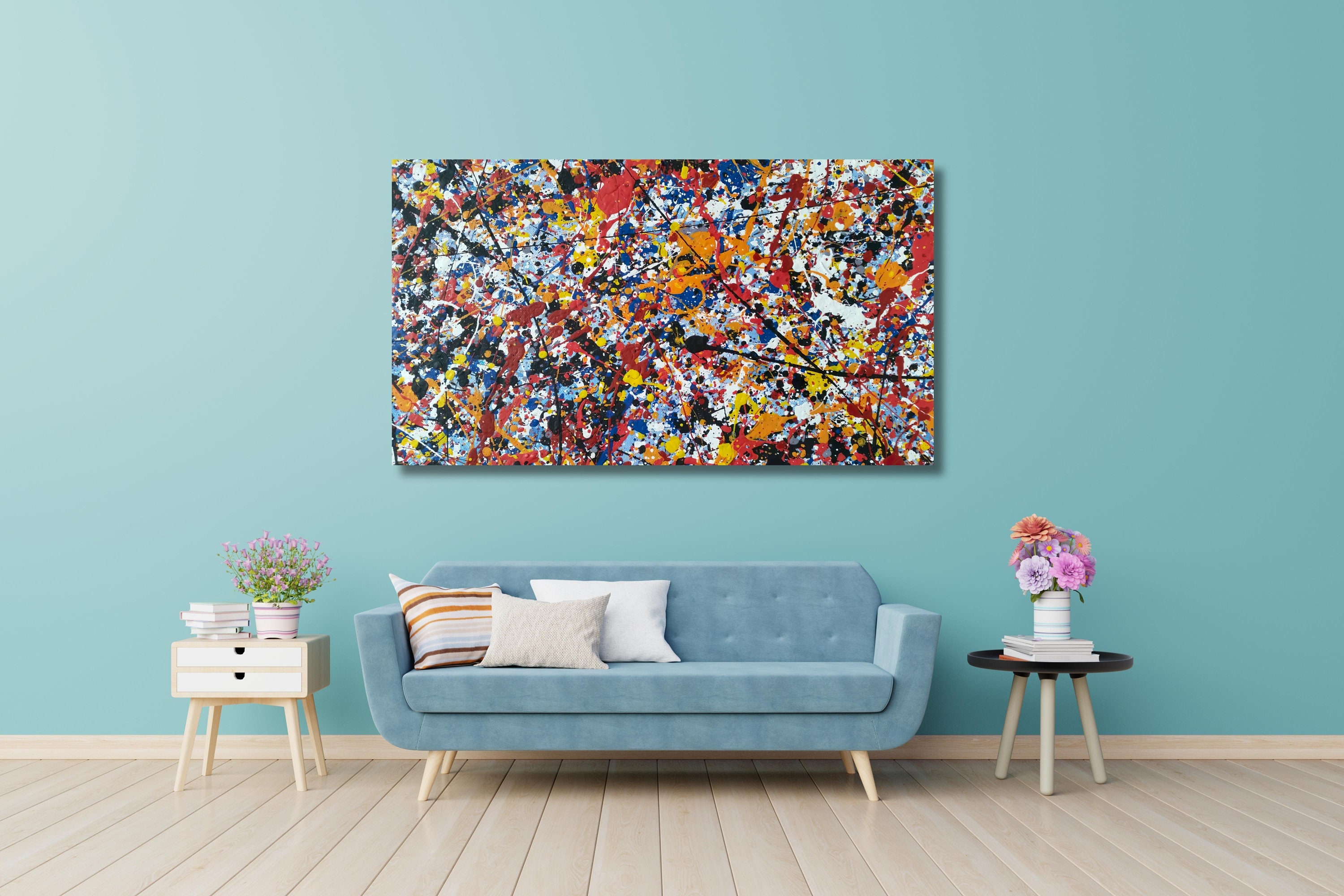 Jackson Pollock Style Acrylic Print, Abstract Art, Pollock Abstract ...