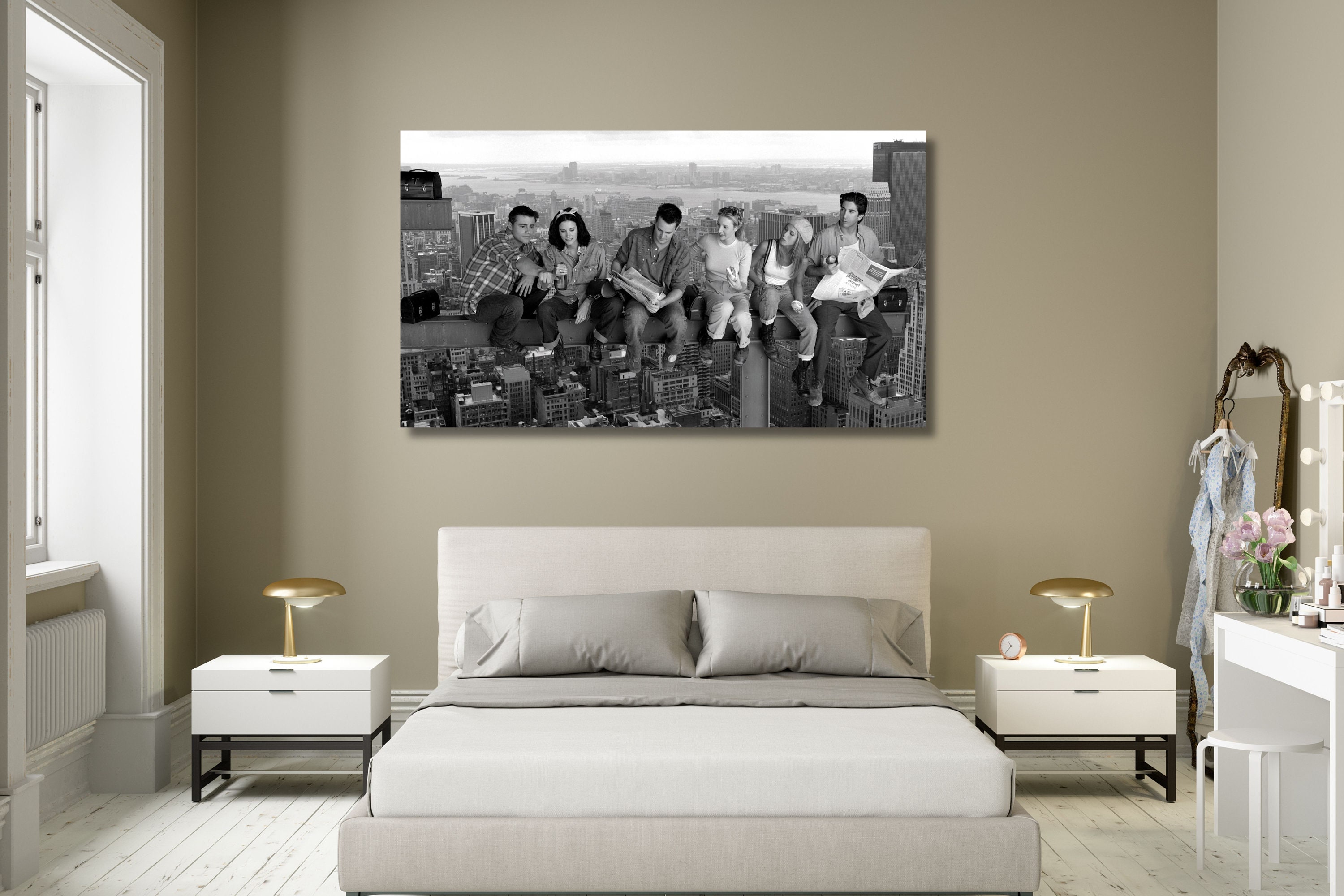 Friends TV Show Poster, Friends Atop Skyscraper, Joey, Rachel, Phoebe ...