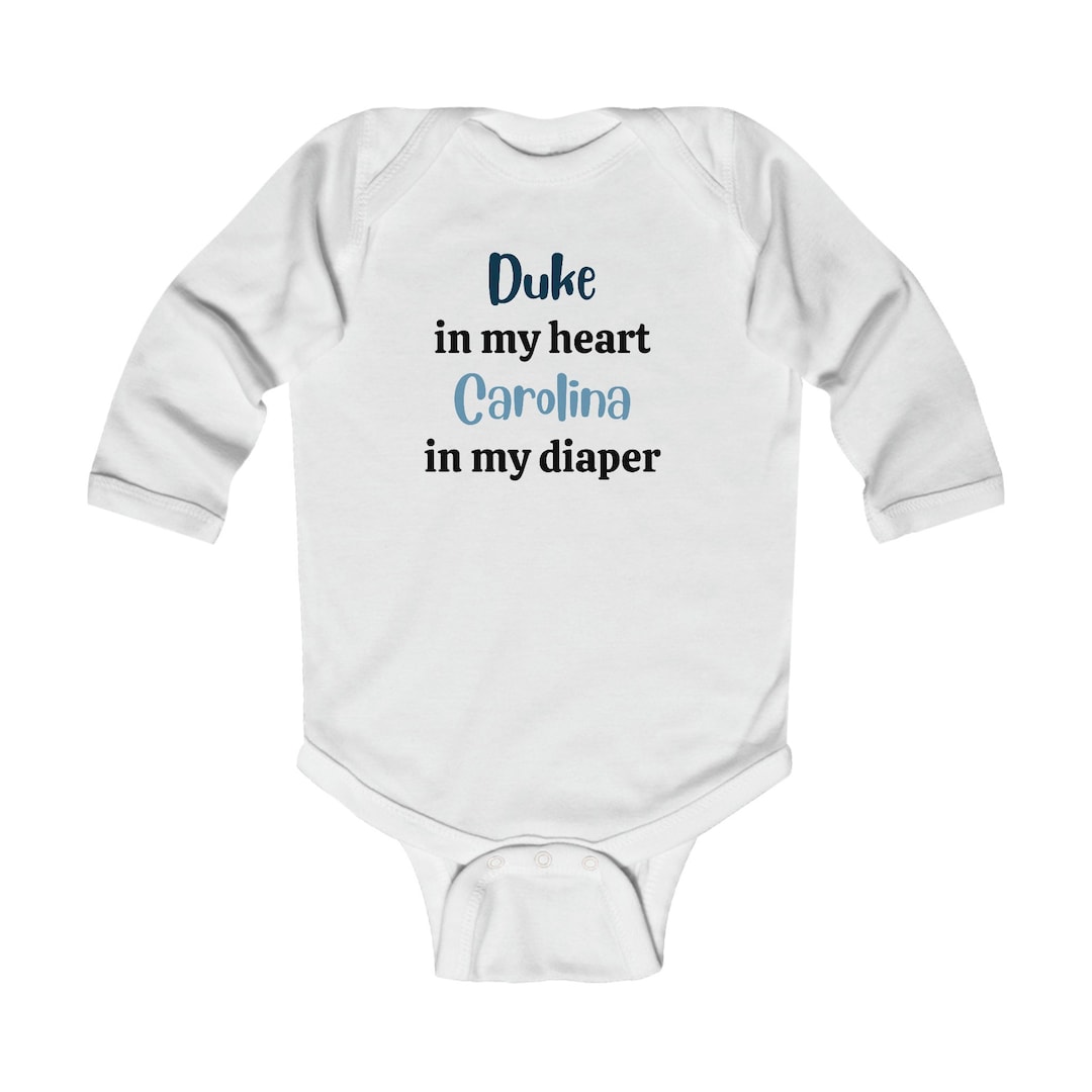 Duke Baby Long Sleeve Bodysuit, UNC Carolina Tarheels, Duke Blue Devils ...