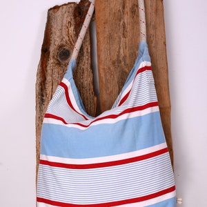 An Extra Large Beach Bag, Handmade From Recycled Fabrics, Double ...