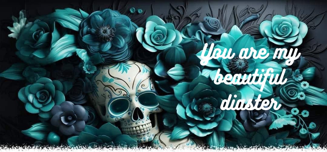 Skull Beautiful Disaster PNG Sublimation - Etsy