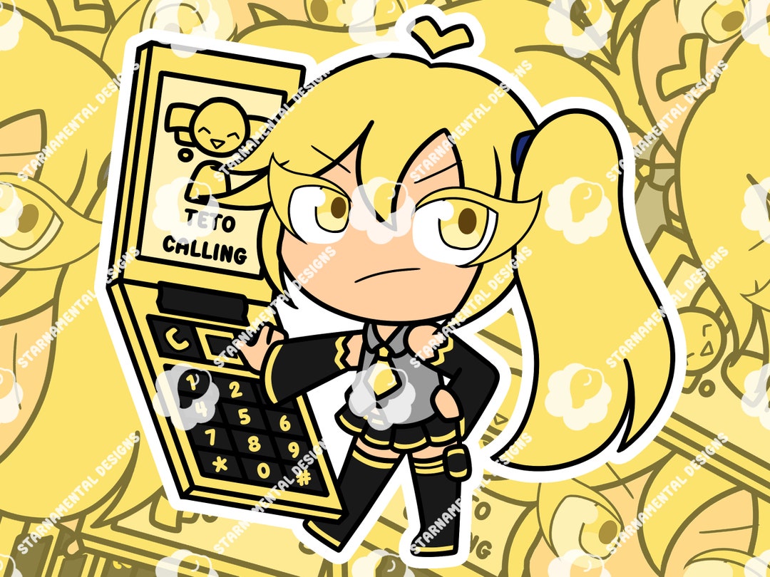 Akita Neru Utauloid 3" Vinyl Laminated Sticker | Yellow Kawaii Cute ...