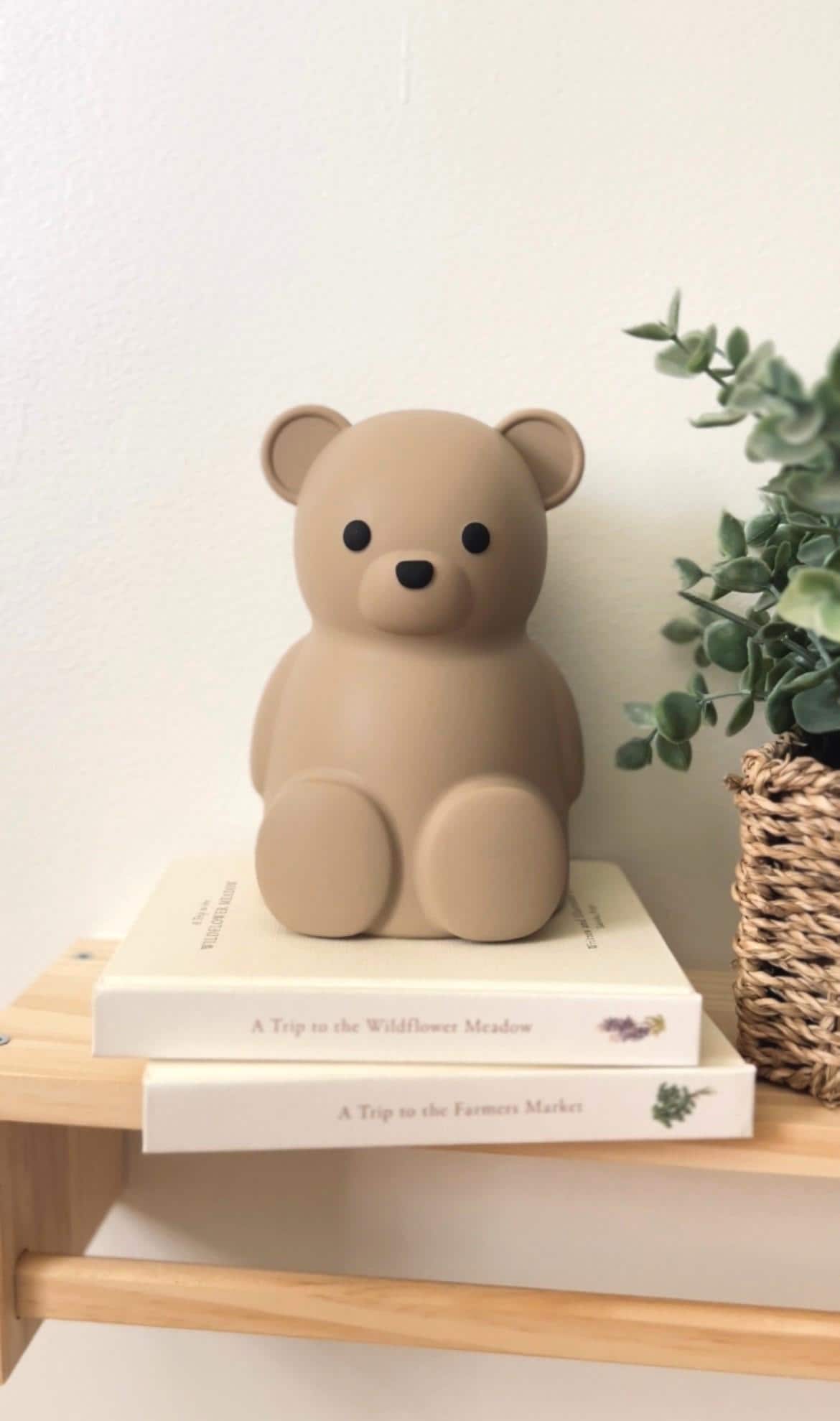 Neutral Silicone Teddy Bear Coin Bank for Kids, Baby, and Toddler ...