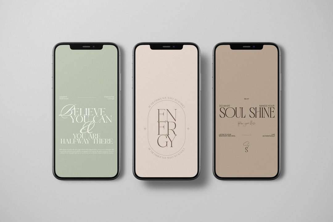 3 Minimal Affirmation Phone Wallpapers, Modern Motivational Phone ...