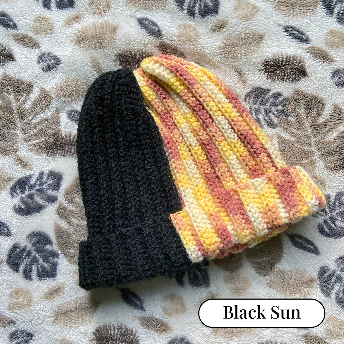Split Beanie Crochet Chunky Knit Look - Etsy